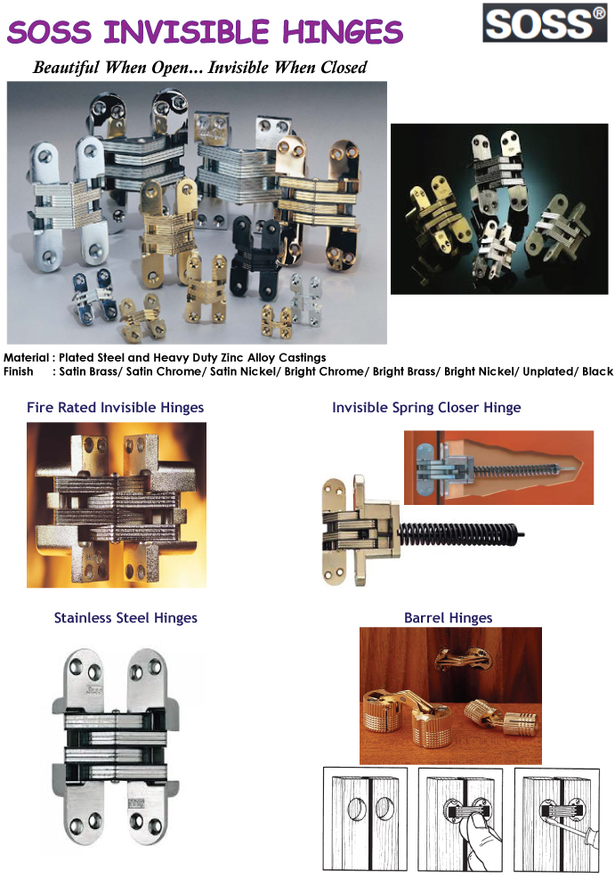 Hinge - SOSS INVISIBLE HINGES